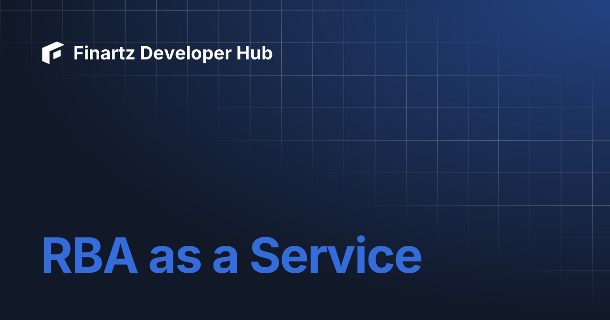 RBA as a Service | Finartz Developer Hub